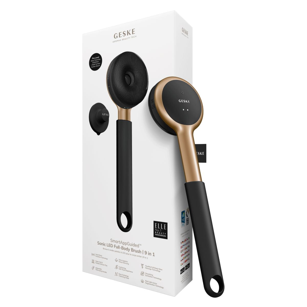 GESKE Gray Sonic LED Full-Body Brush 9 in 1 - Walmart.com