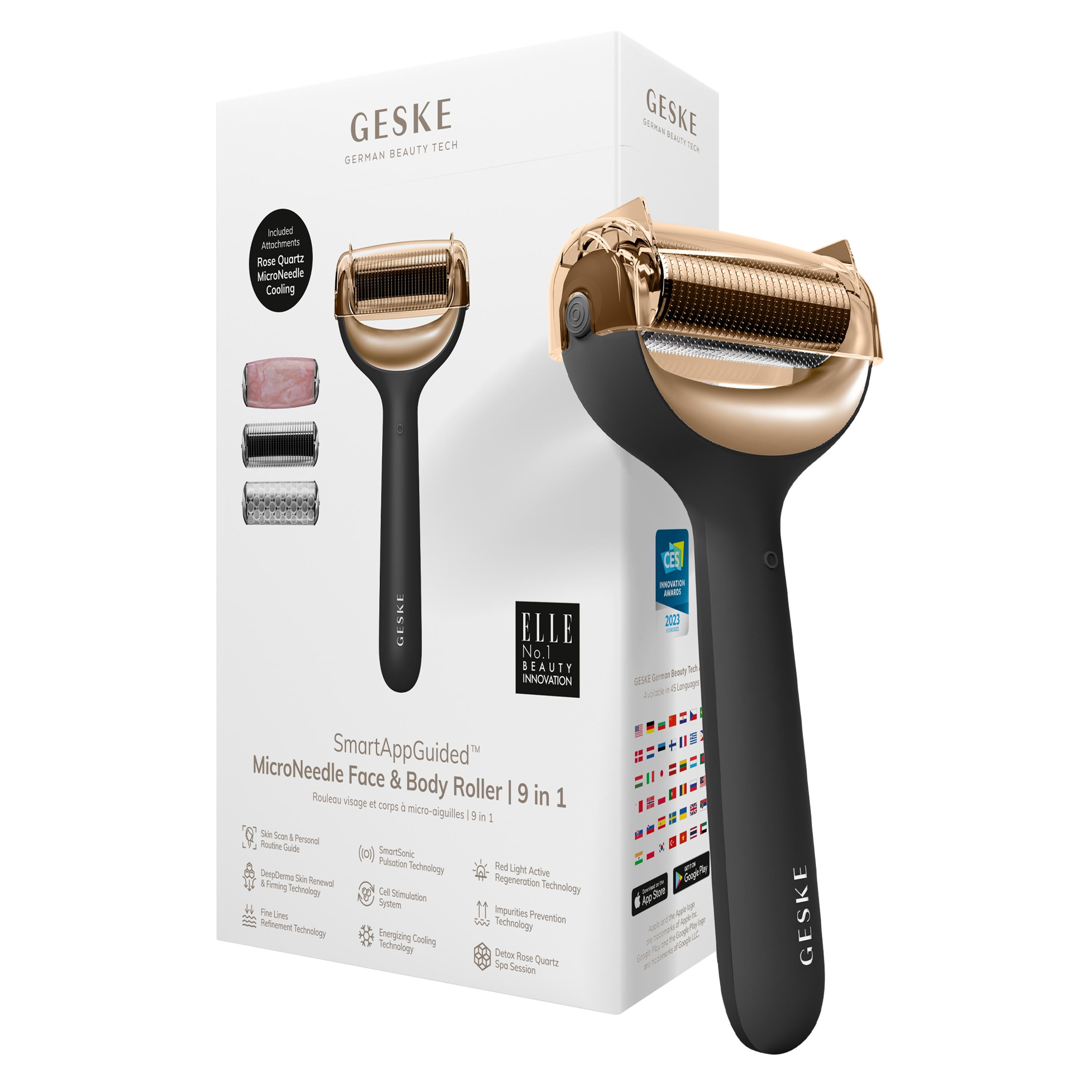 GESKE SmartAppGuided™ MicroNeedle Face & Body Roller | 9 in 1 ...