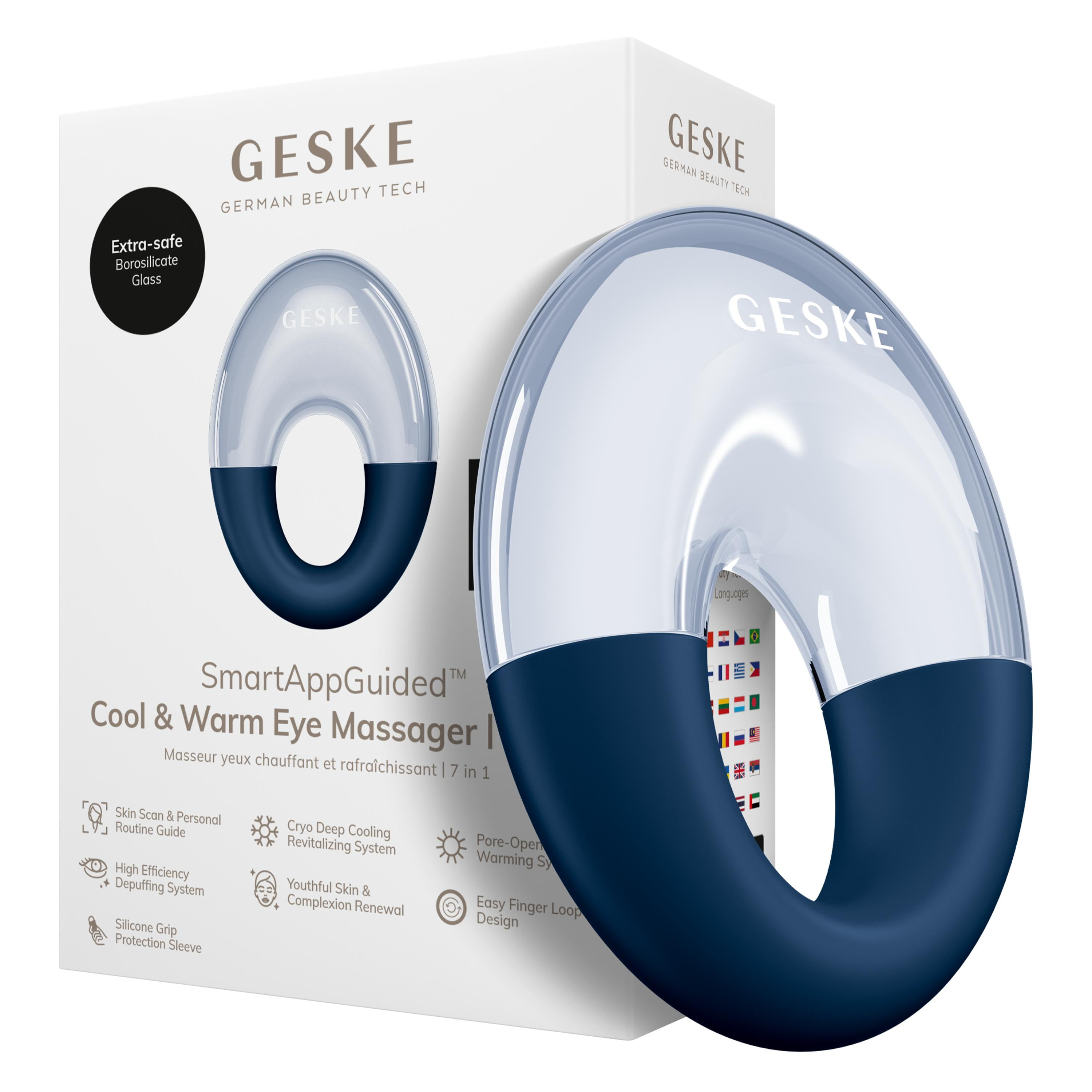 Geske Smartappguided™ Cool And Warm Eye Massager 7 In 1 Multifunctional Massager Eyes And Face