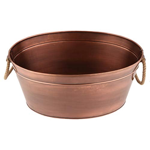 GET BT-2215-ACPR Copper Beverage Tub with Rope Handles, 8 Gallon ...