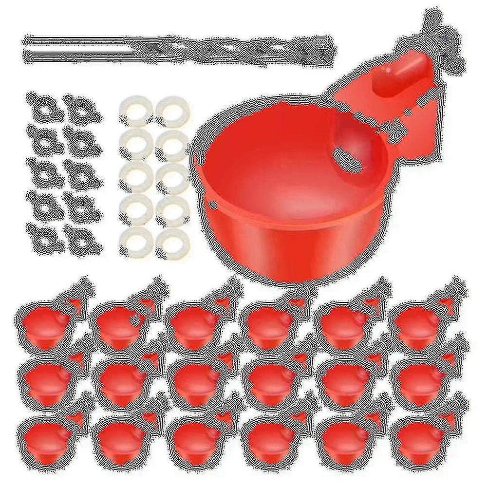 GET IT 16 Pack Automatic Chicken Waterer Cups Poultry Waterers Poultry ...