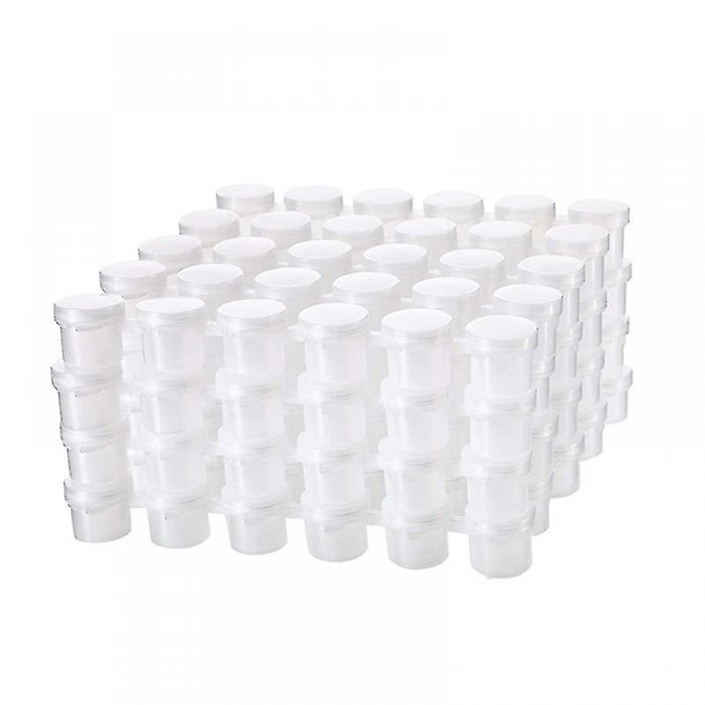 GET IT 24 Strips 5ml Empty Paint Strips Paint Cup Pots Clear Storage ...