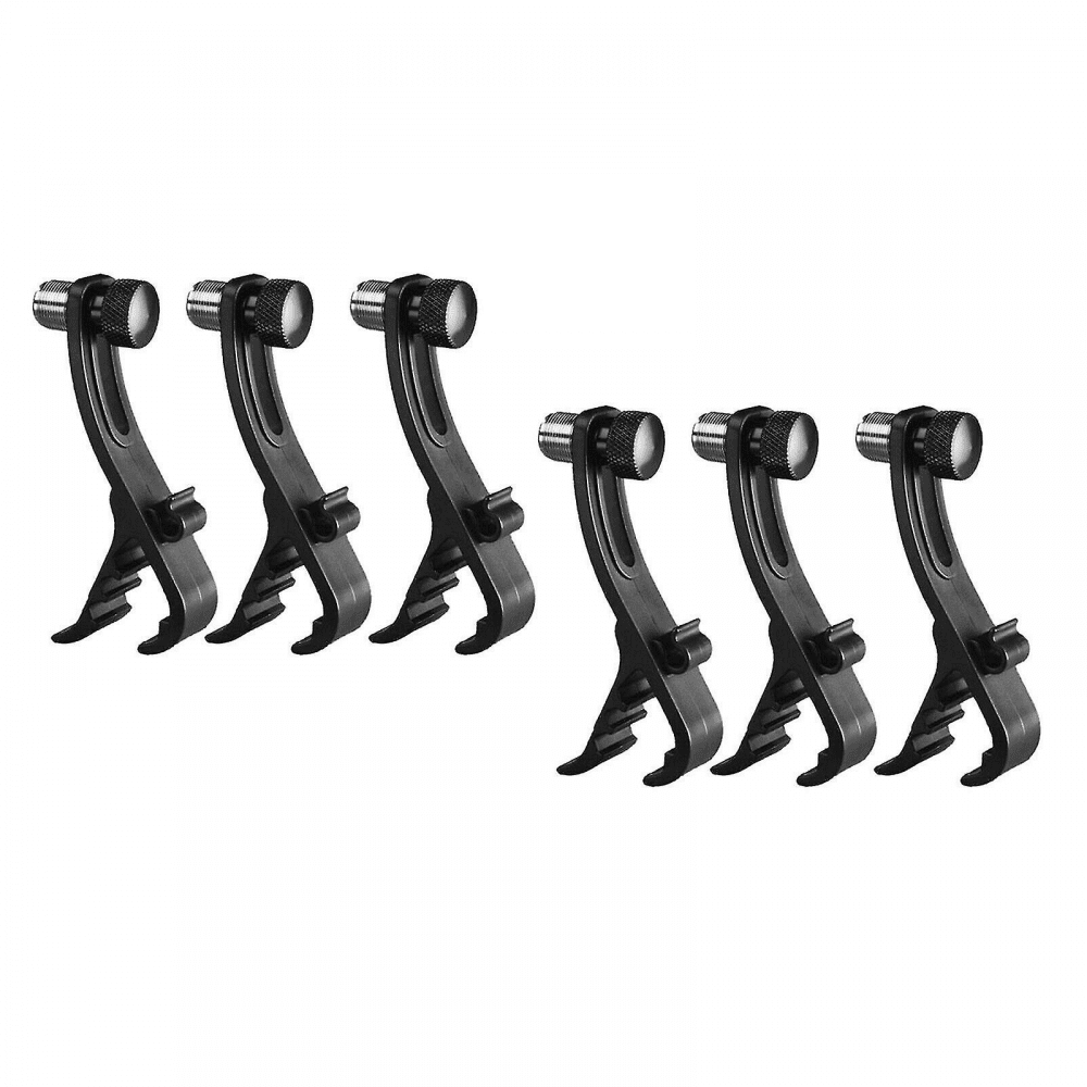 GET IT 6x Shockproof Microphone Drum Rim Clip Tom Snare Mount Mic ...