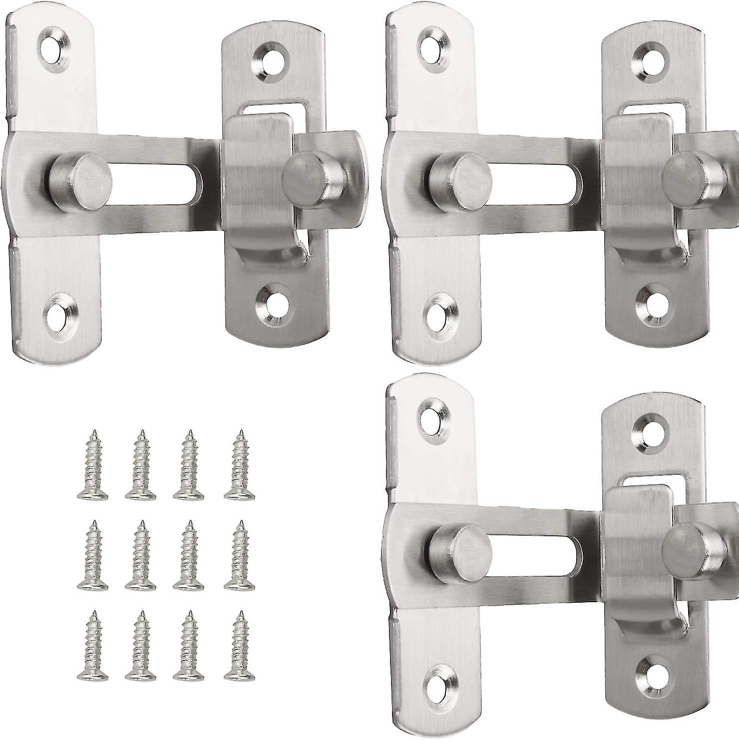 (GET IT) 90 Degree Door Hook Latch, 3 Stainless Steel Door Lock And ...
