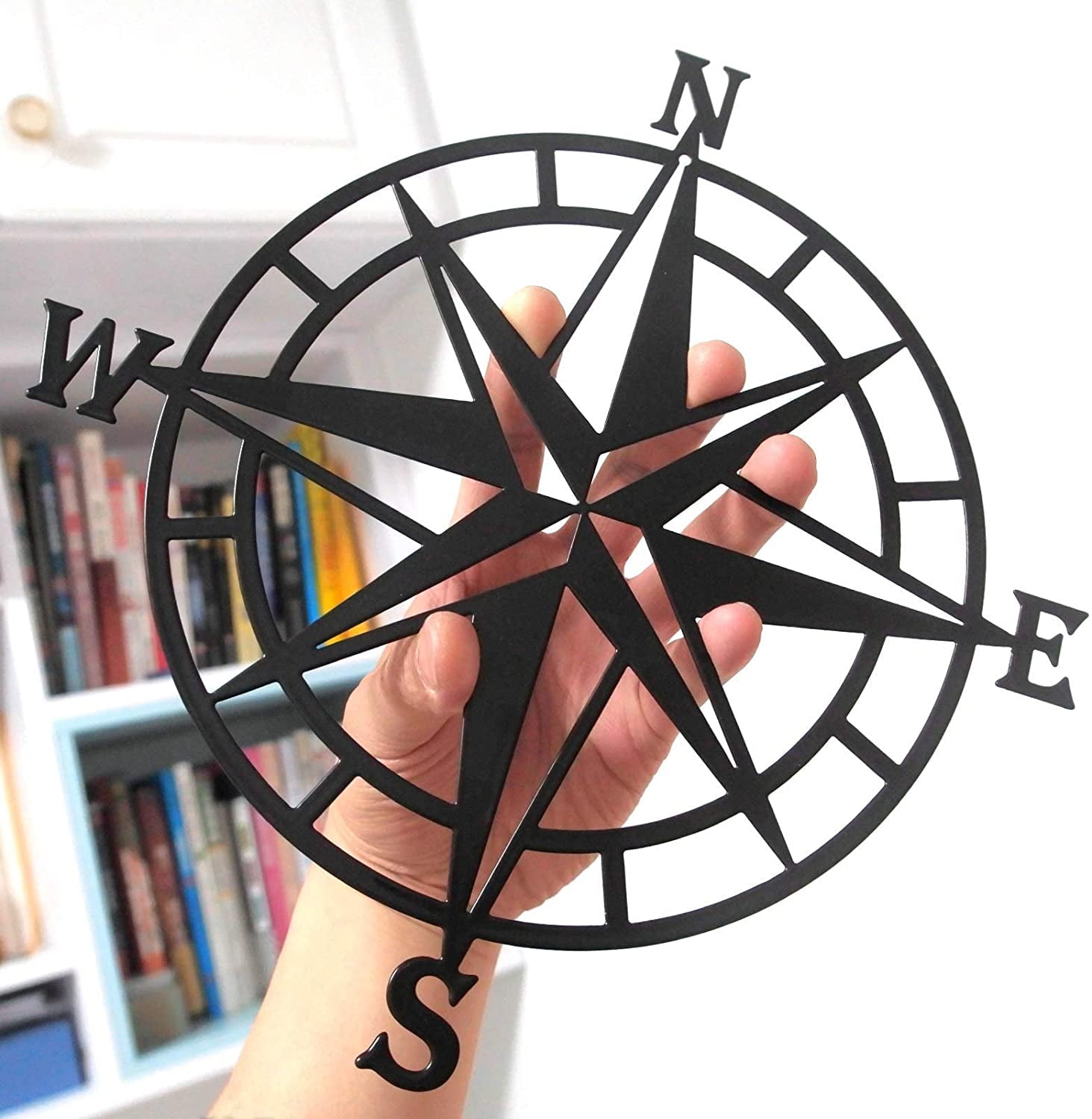 GET IT Black-11 Inches Metal Decorative Nautical Compass Wall Decor ...