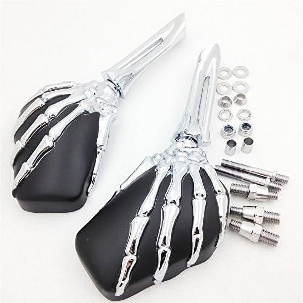 GET IT SMT-Claw Skeleton Hand Mirror Compatible With Honda Cb Cbr Rebel ...