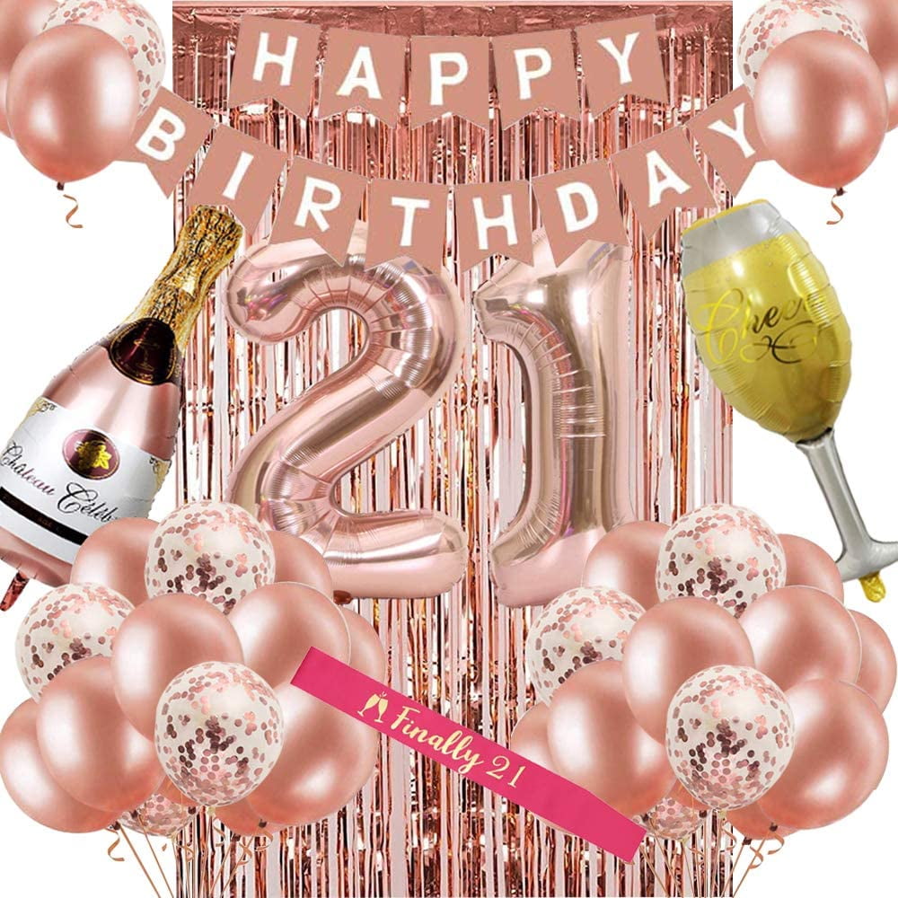 GET IT US 21st Birthday Decorations, Happy 21 Birthday Decoration, 21st ...
