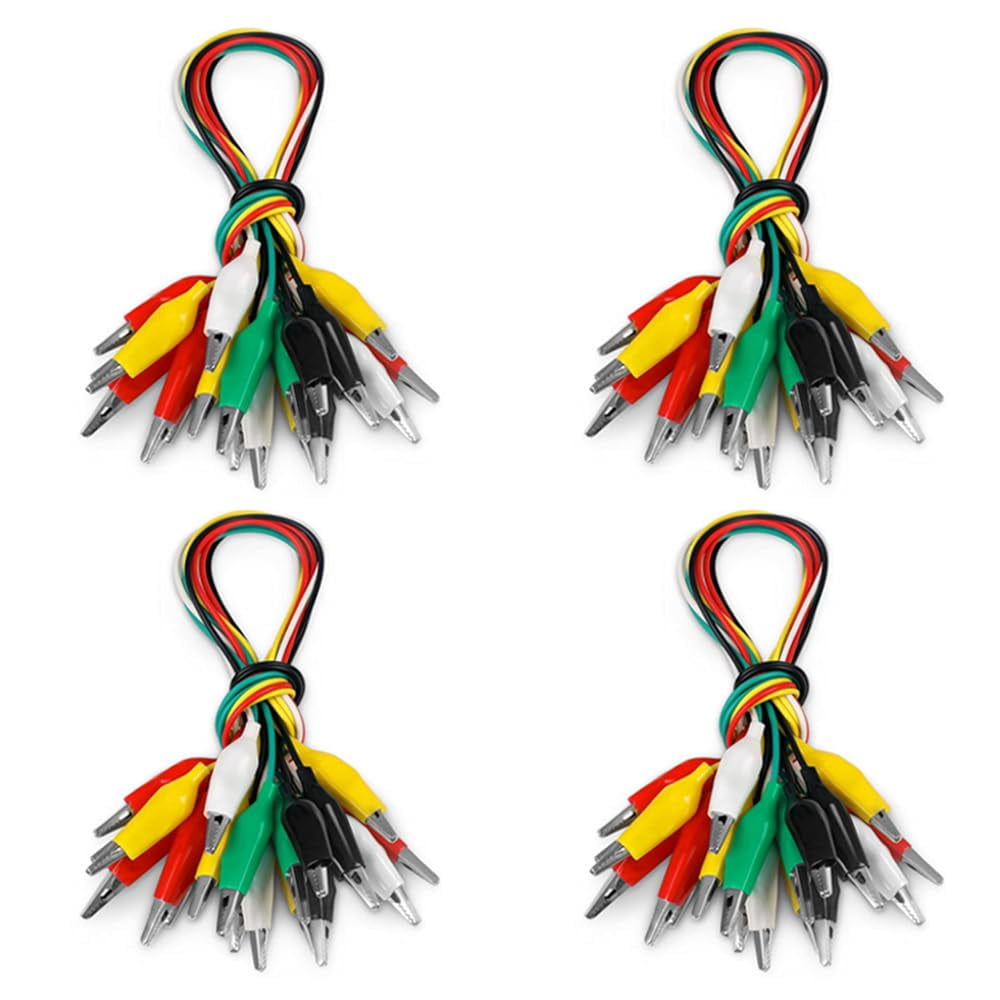 GET IT US 40 Pack/40 PCS Alligator Clips Electrical, 5-Color 21.5inch ...
