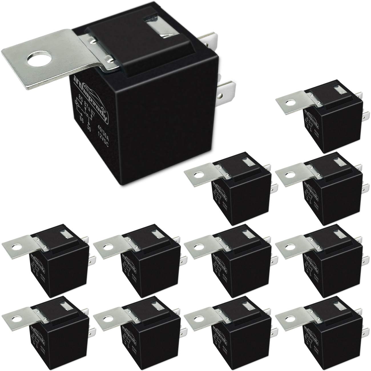 GET IT US 5-pin: 12 relays-irhapsody Relay 12V, 5 Pin Relay, 40/30 AMP ...