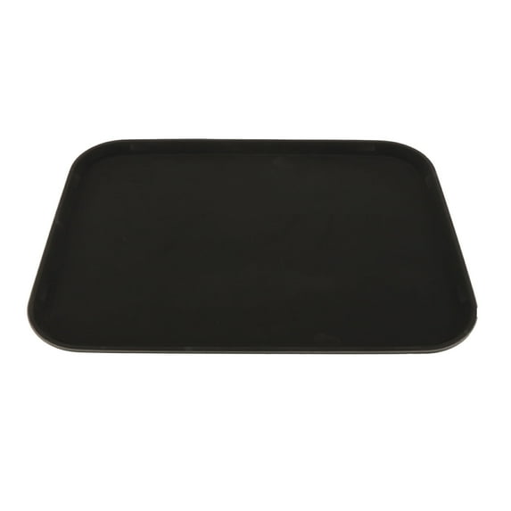 GET NS-1520-BK BPA-Free Non-Slip Plastic Rectangular Serving Tray, 15 ...