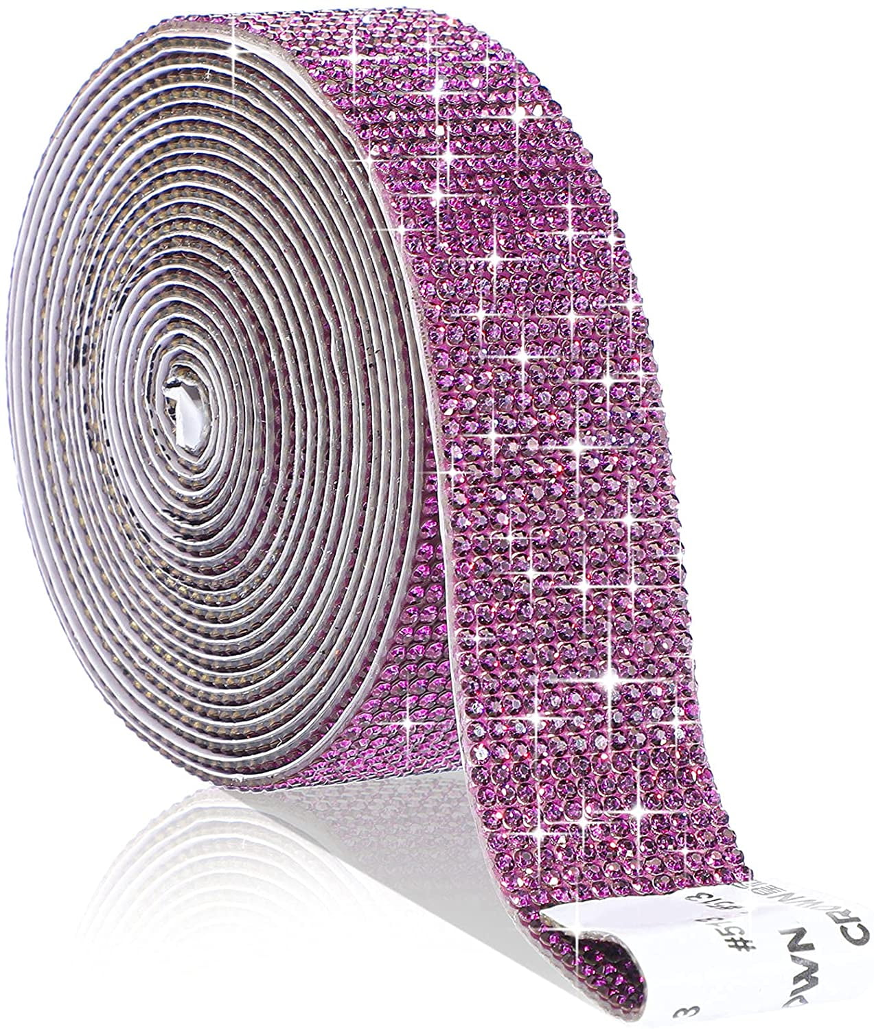 GET IT Red-1.06 Inch x 6 Yards-Self Adhesive Rhinestone Strips Diamond ...