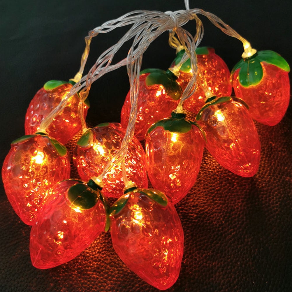GETAJGHSD LED Lamp Strawberry Shape Decorative Plastic Lights for Room ...