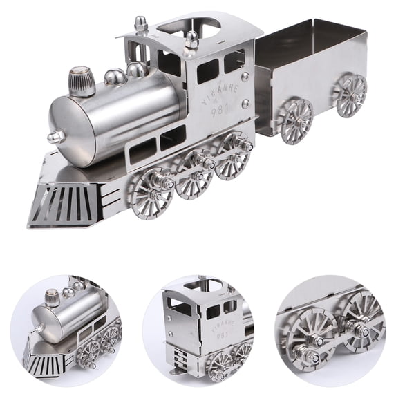 GETAJGHSD 1 Set Vintage Train Metal Retro Style Compact Design Home ...