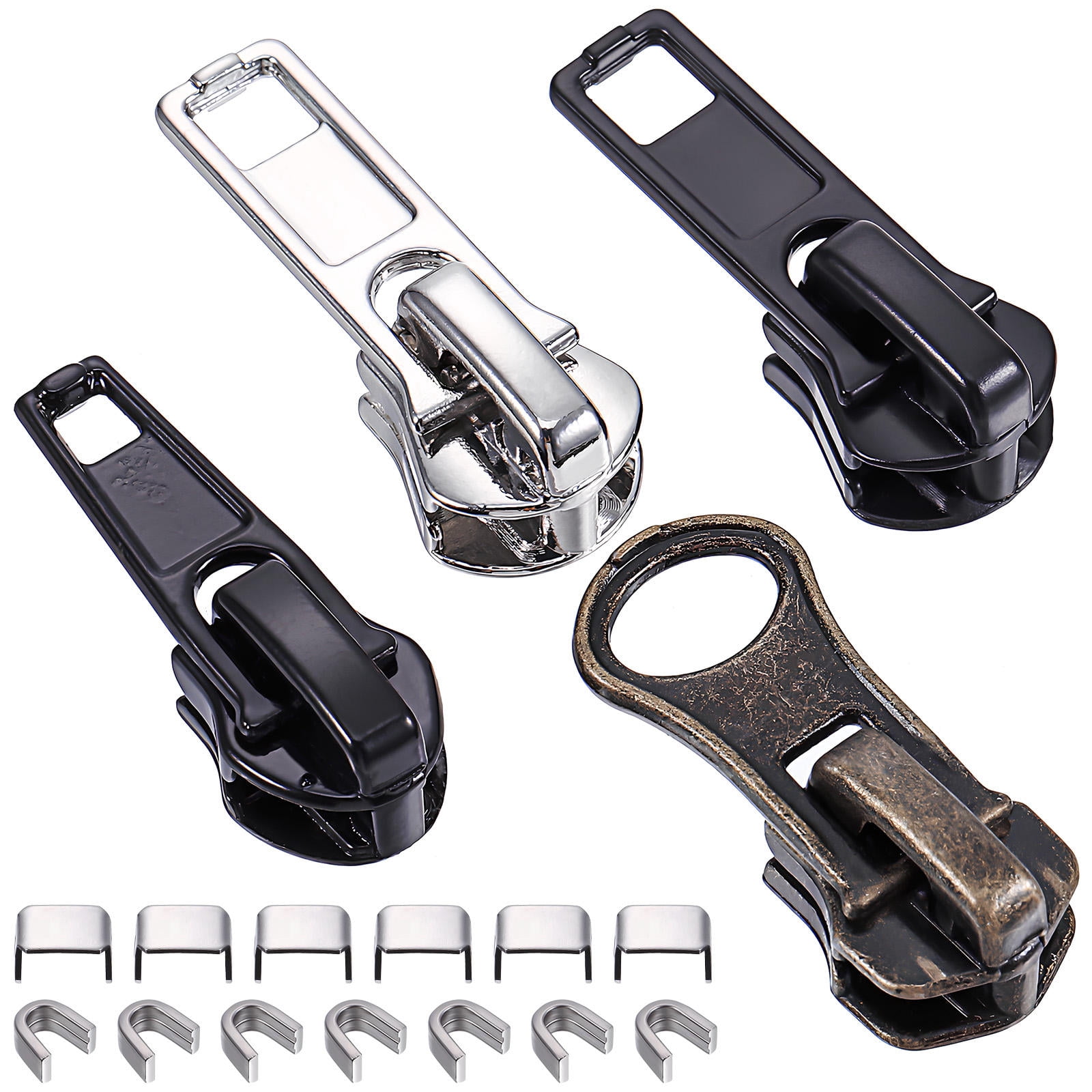 GETAJGHSD 1 Set Zipper Repair Kit With Zipper Puller Helper For Jackets ...