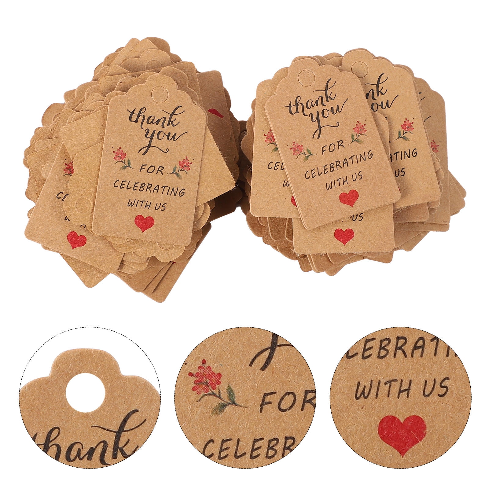 GETAJGHSD 100Pcs Bridal Party Favors Craft Paper Tags for Weddings and ...