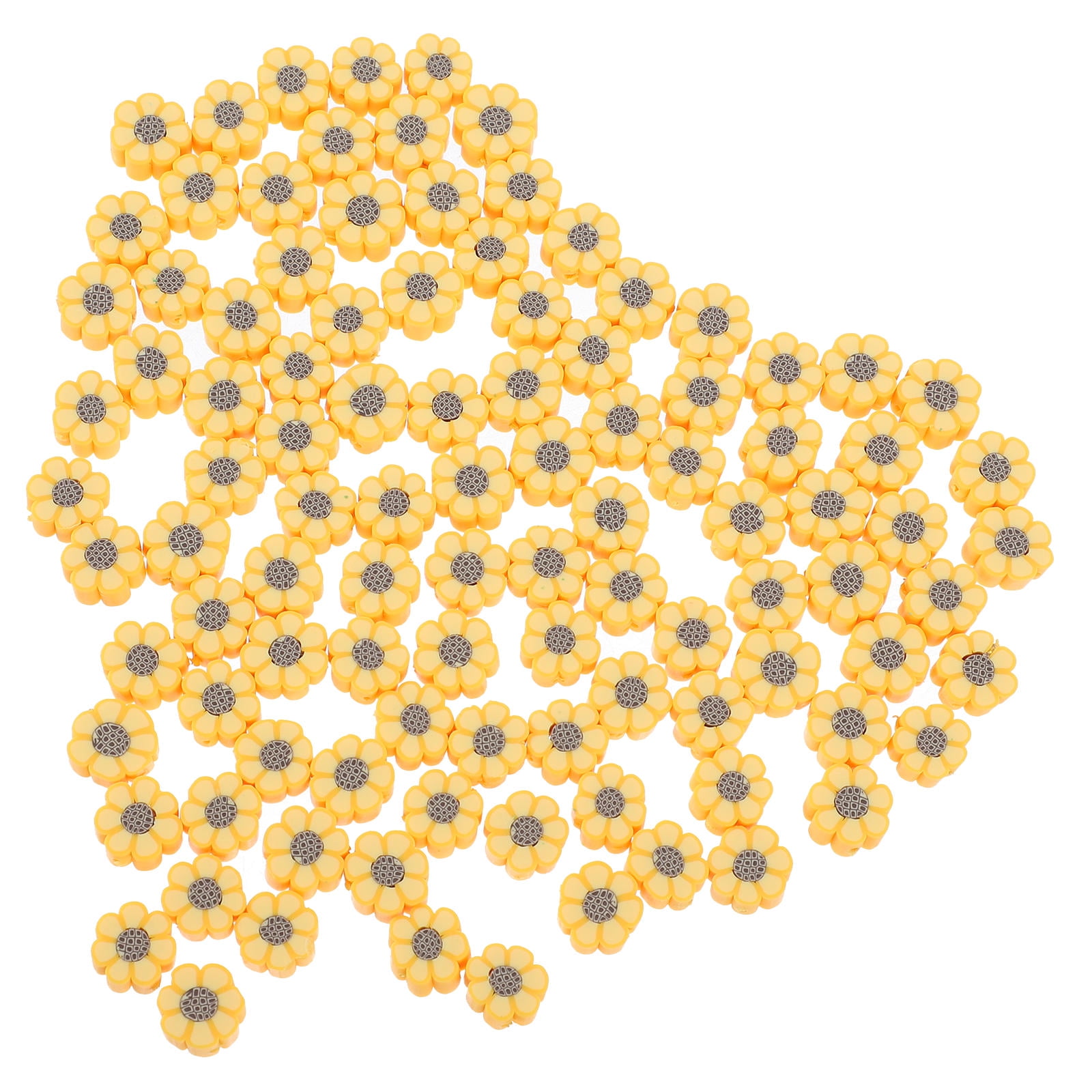 GETAJGHSD 100Pcs Clay Bead Refills Polymer Clay Yellow DIY Accessories ...
