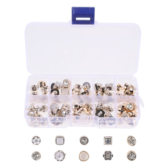 GETAJGHSD 100Pcs Golden Round Plastic Buttons for Shirts and Diy ...