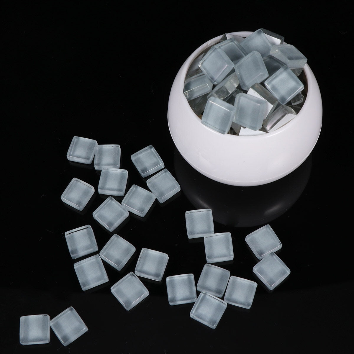 GETAJGHSD 100Pcs Mosaics Material Plastic Square Tiles for Jewelry ...