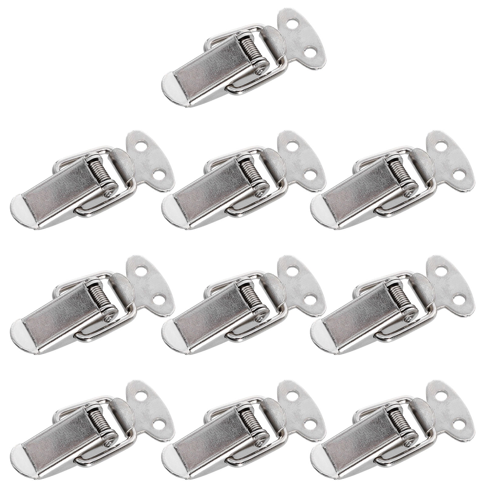 GETAJGHSD 10Pcs Silver Metal Hasp Locks Industrial Rectangular Spring ...