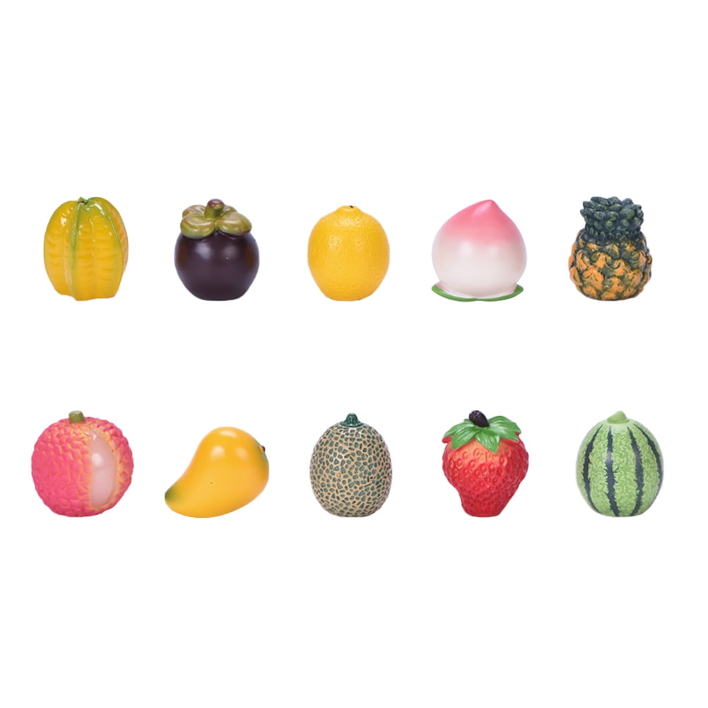 GETAJGHSD 10Pcs Fake Fruits for Table Decor Assorted Color Resin ...