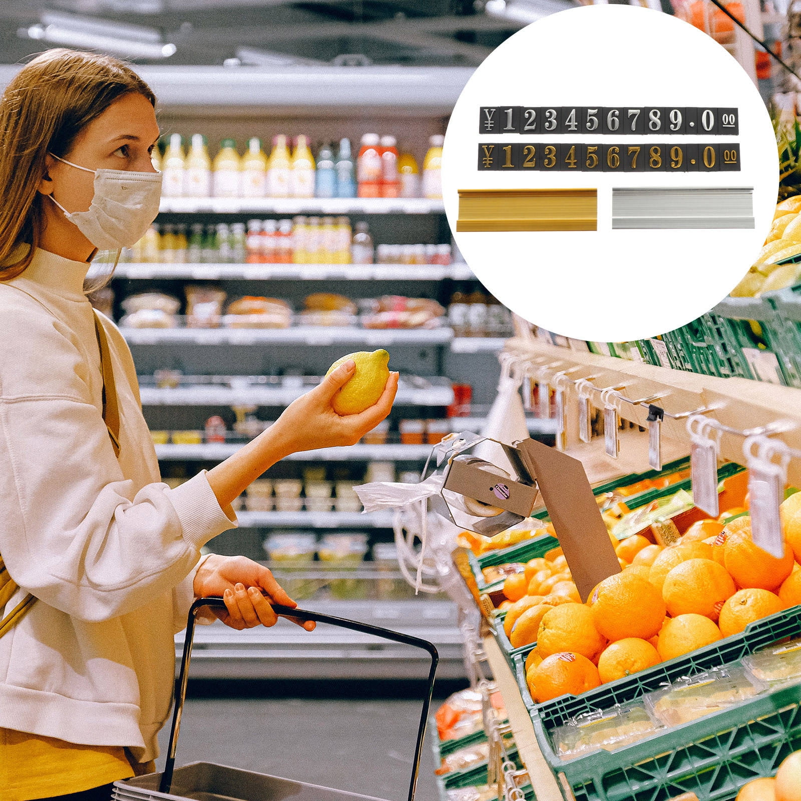 GETAJGHSD 10Pcs Pricing Tags for Retail Made of Aluminum Alloy and ABS ...