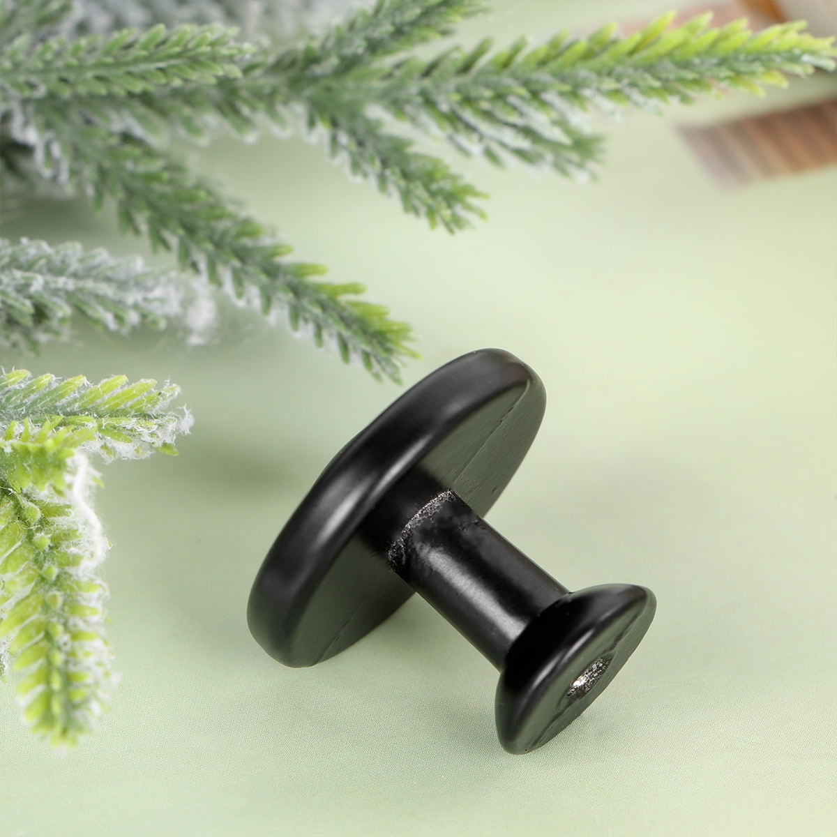 GETAJGHSD 10Pcs Round Cabinet Door Handles in Black for Closets and ...