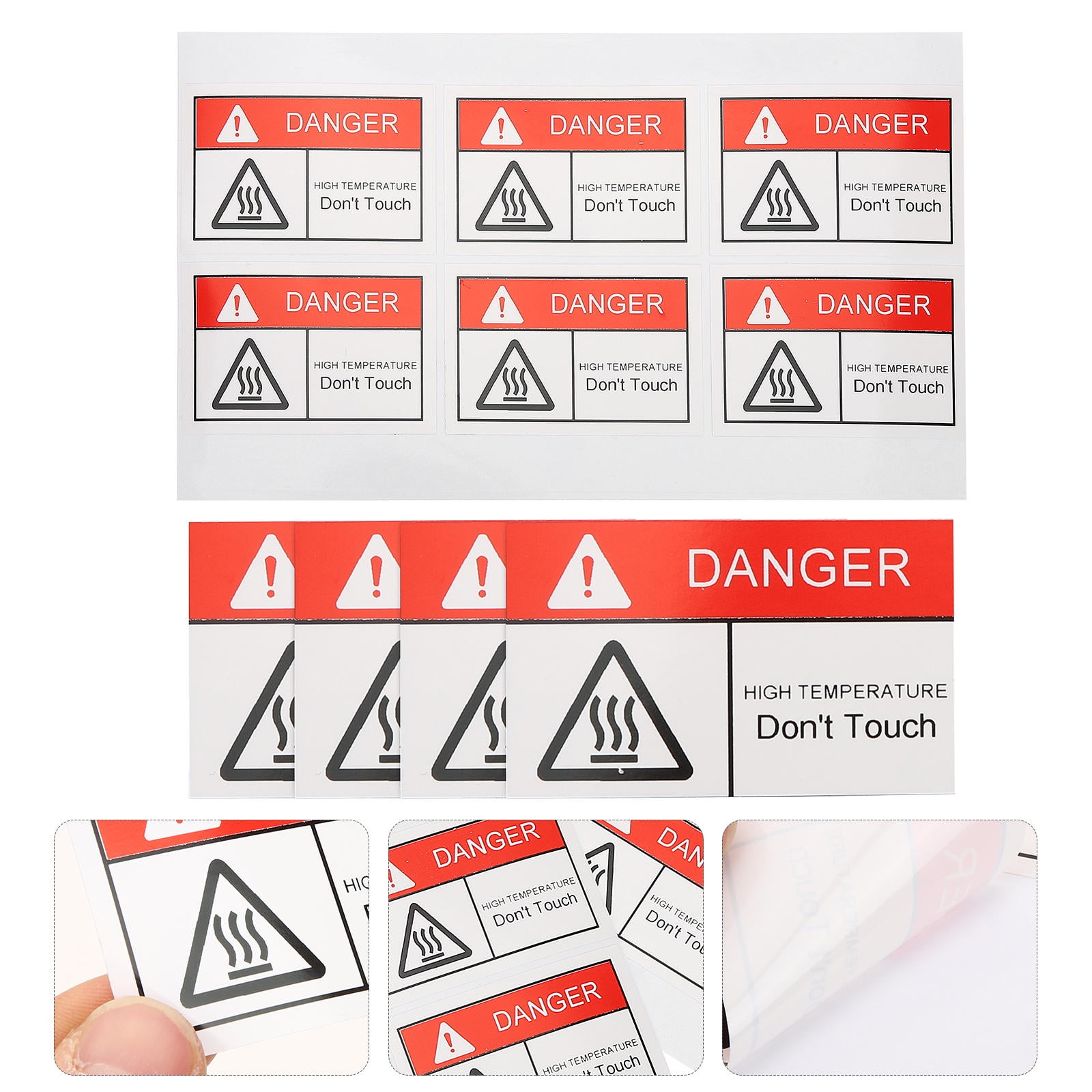 GETAJGHSD 10Pcs Synthetic Adhesive High Temperature Hot Label for ...