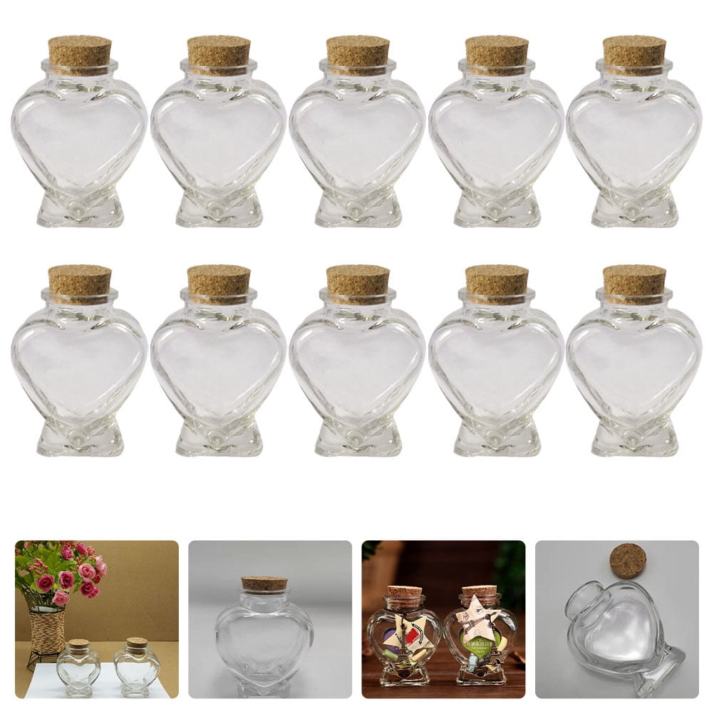 GETAJGHSD 10Pcs Wishing Bottles in Heart Shape for present Creation ...