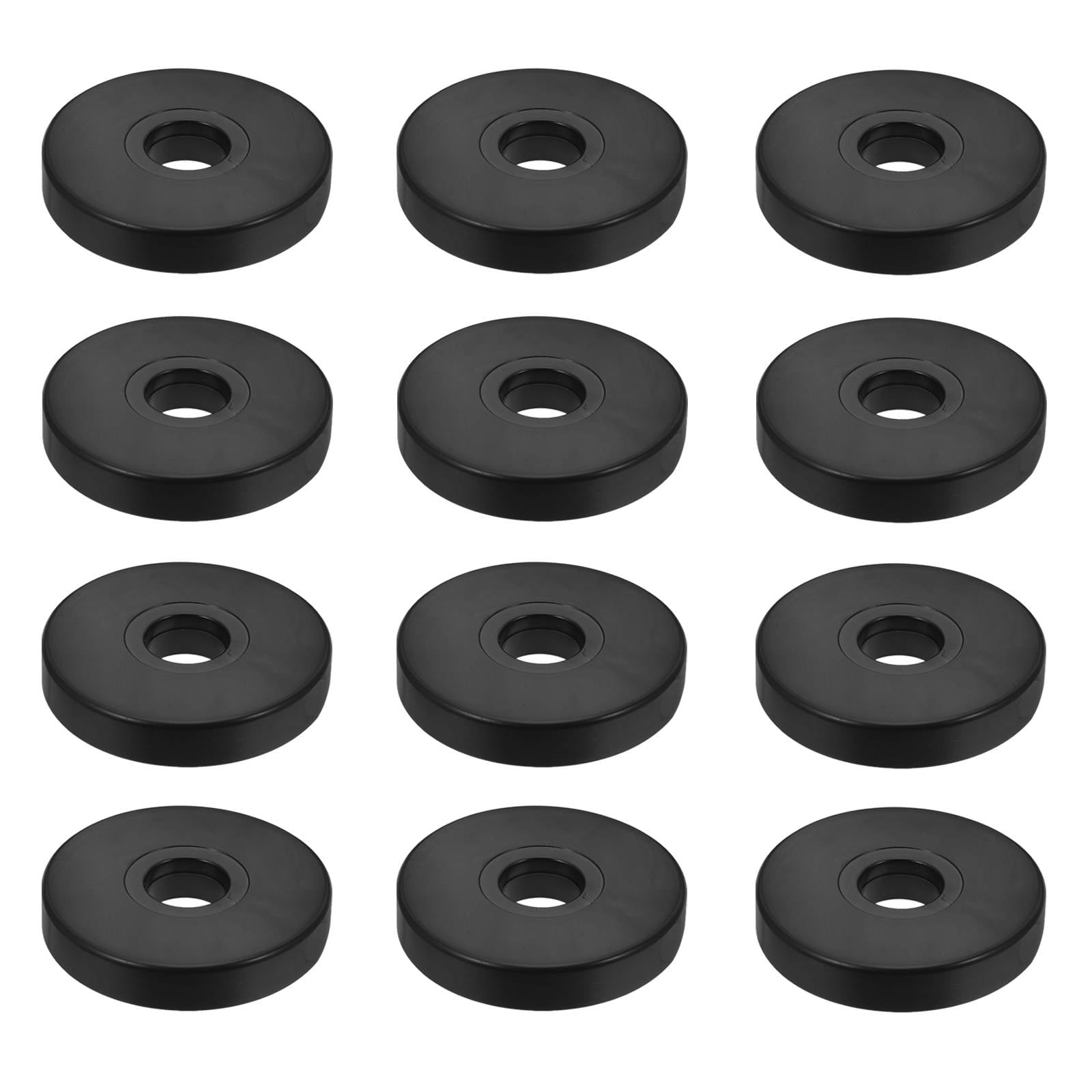 GETAJGHSD 12Pcs Sturdy Black Caster Sleeve Inserts Shock Absorbing ...