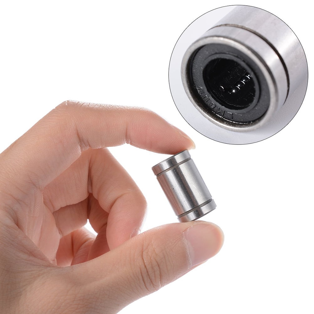 GETAJGHSD 12Pcs Lm8uu Silver Cylindrical Linear Motion Bearings For 3d ...
