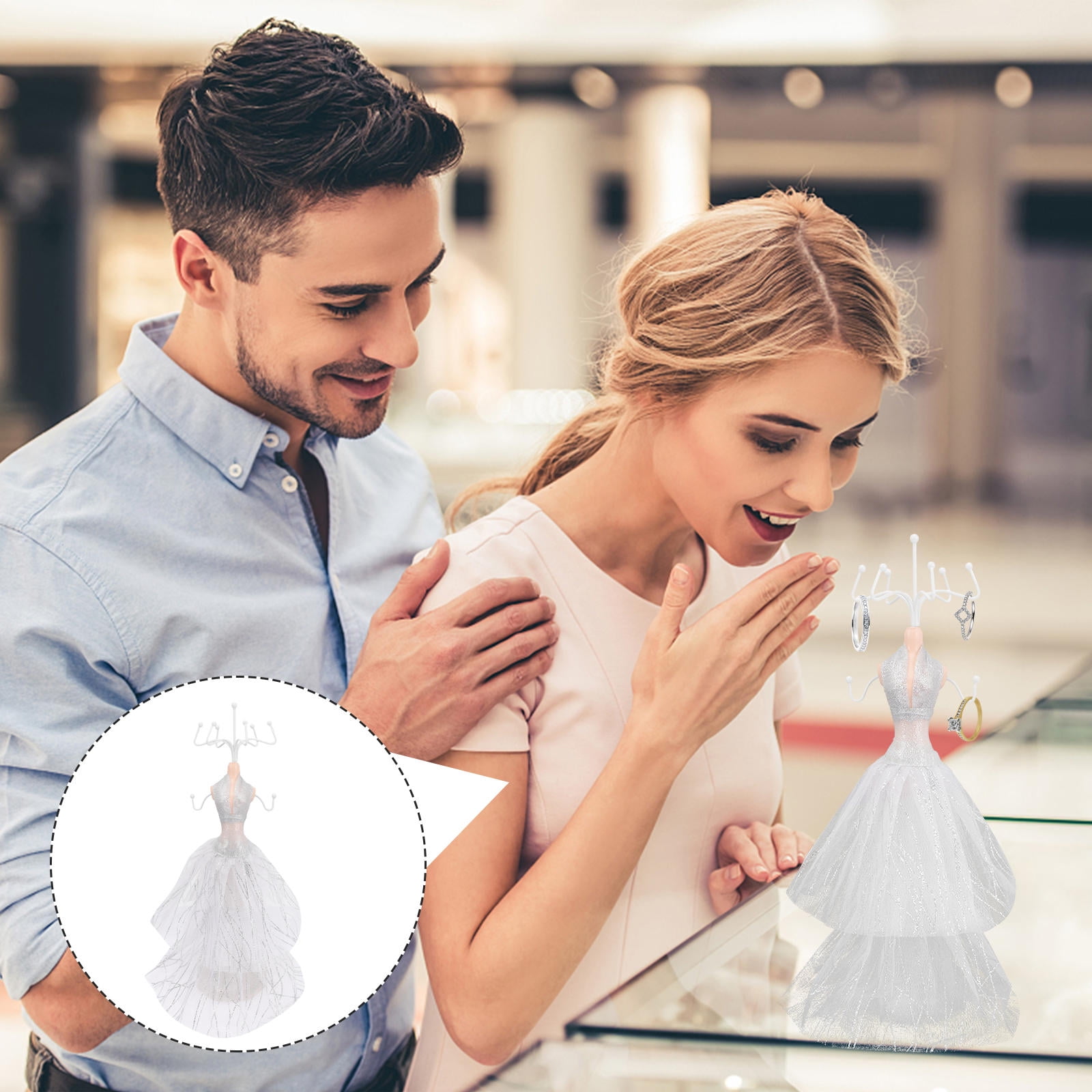 GETAJGHSD 1Pack Mini Mannequin Design Gypsum Gauze Necklace Display ...