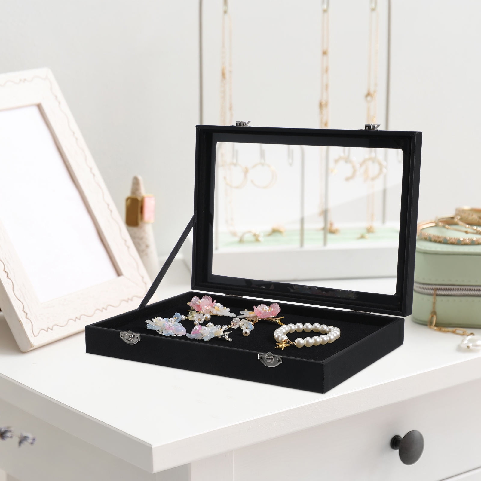 GETAJGHSD 1Pack Pin Display Case Rectangular PU Storage for Enamel Pins ...