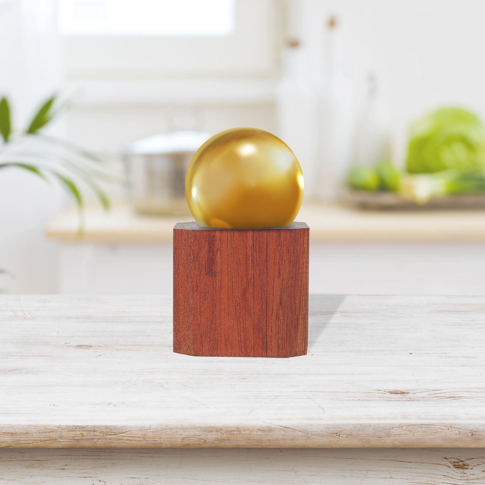 GETAJGHSD 1Pack Retro Wooden Crystal Ball Base with Stackable Feature ...