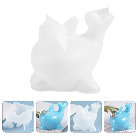 GETAJGHSD 1Pc 3D Dolphin Mold Silicone Mould for DIY Resin Crafts and ...