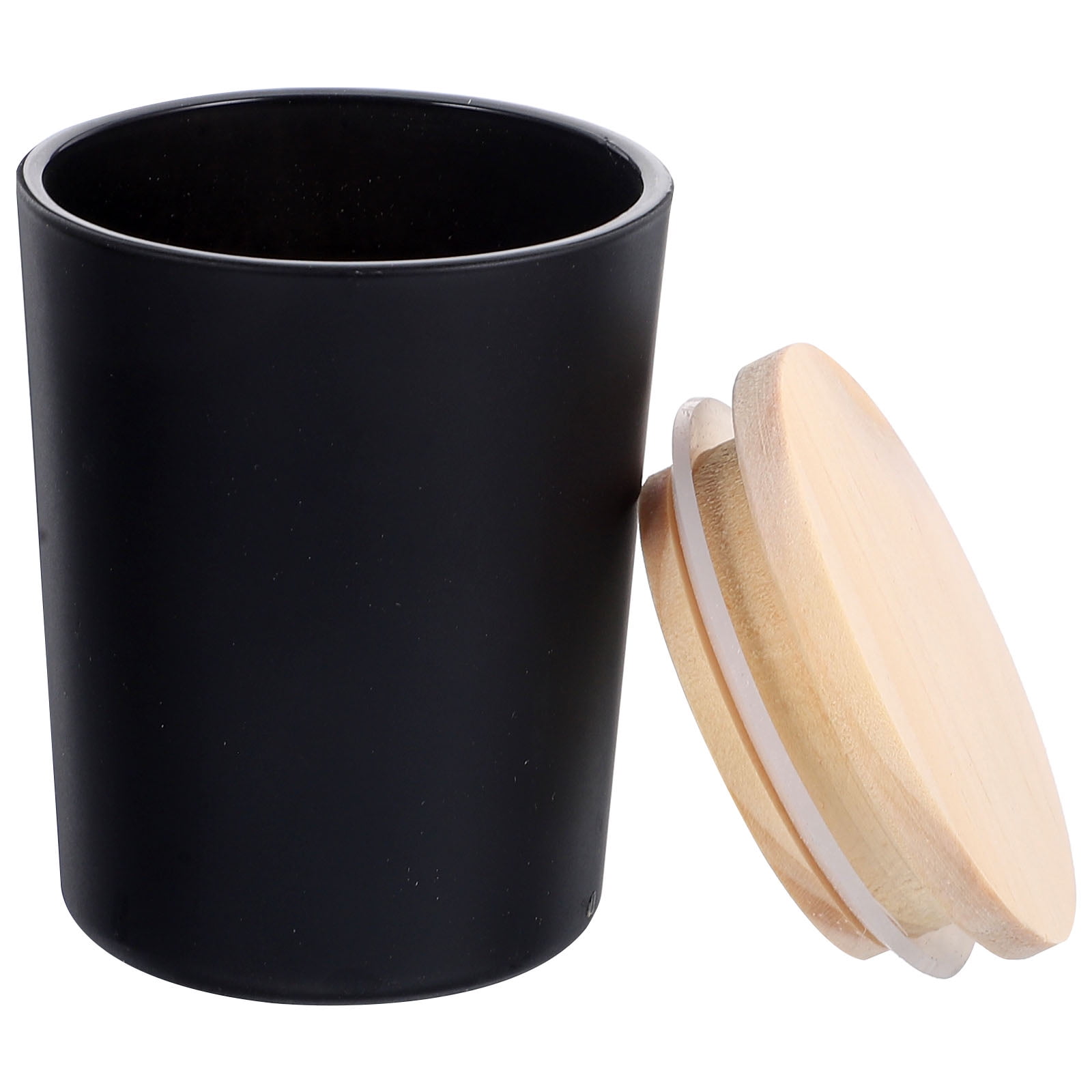 GETAJGHSD 1Pcs Black Round Candle Jar with Lid for Diy Candle Making ...