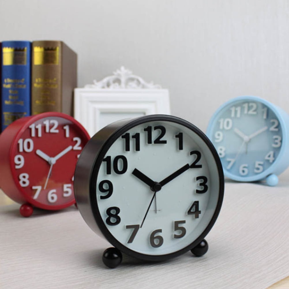 GETAJGHSD 1Set Alarm Clock for Kids Square Metal Blue with Time ...