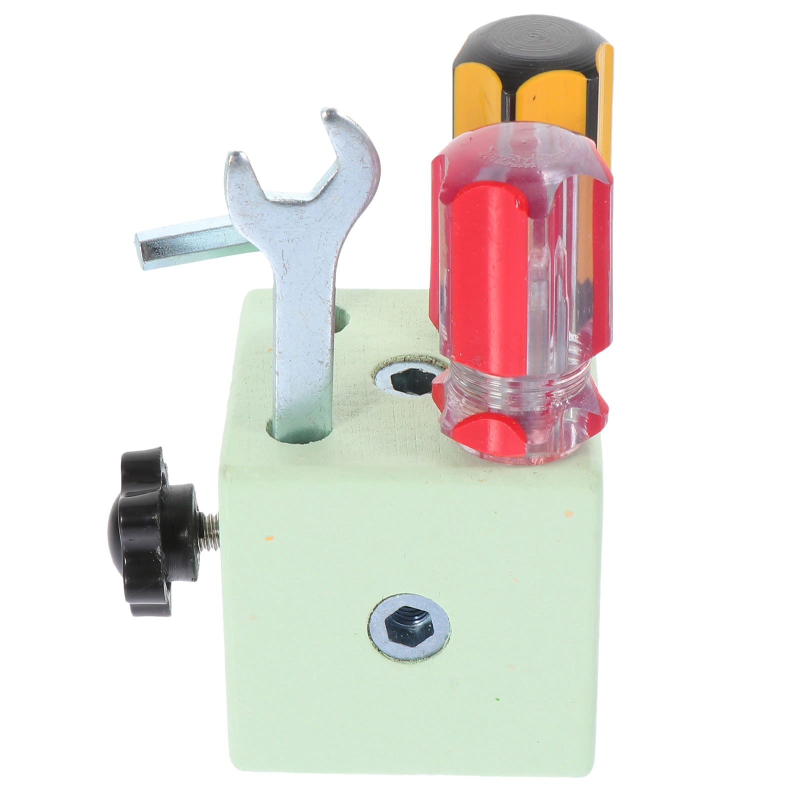 GETAJGHSD 1Set Baby Development Toys Nut Screw Toy Green Wood Iron ...