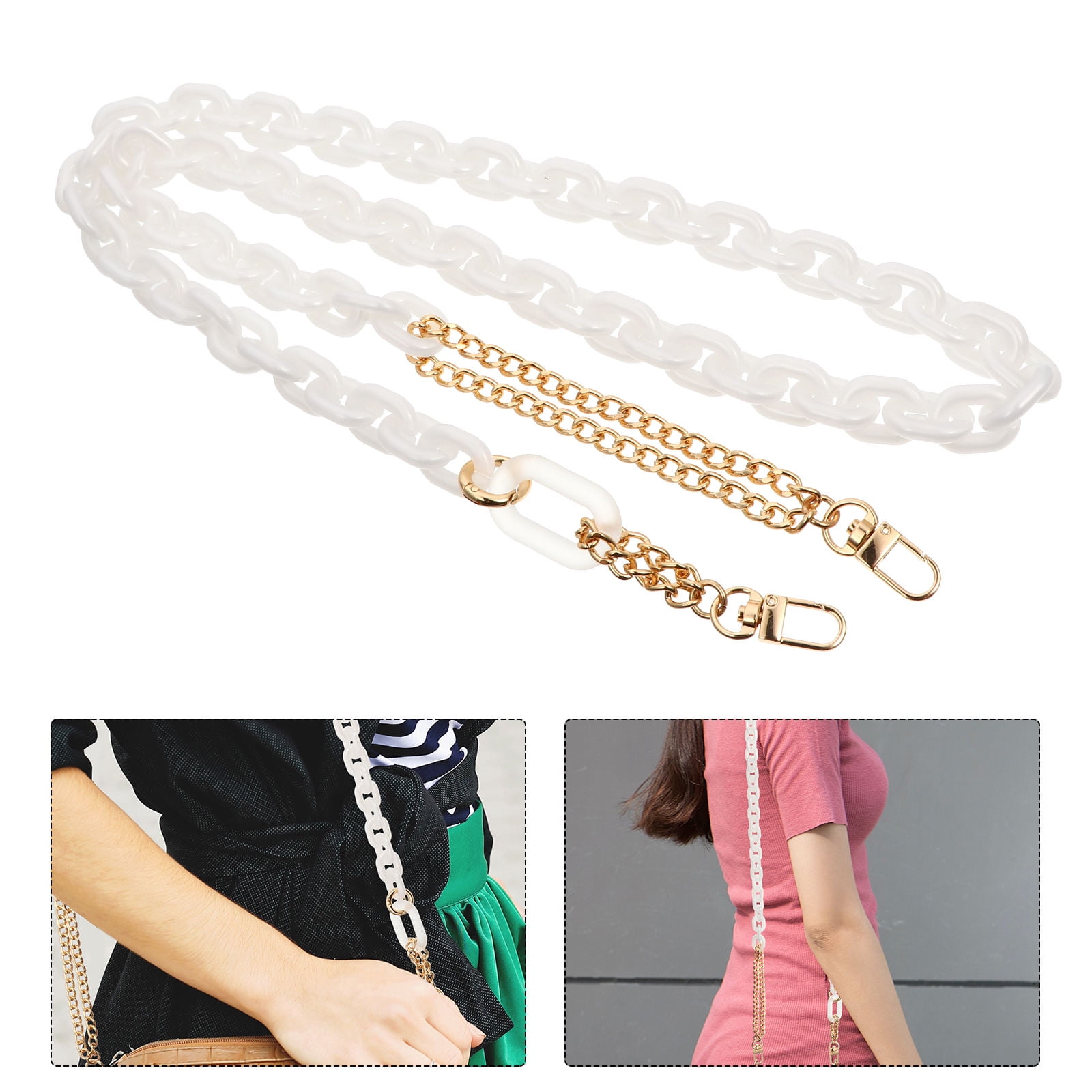 GETAJGHSD 1Set Bag Chain Assorted Color 120cm x 1.4cm x 0.4cm for Bag ...