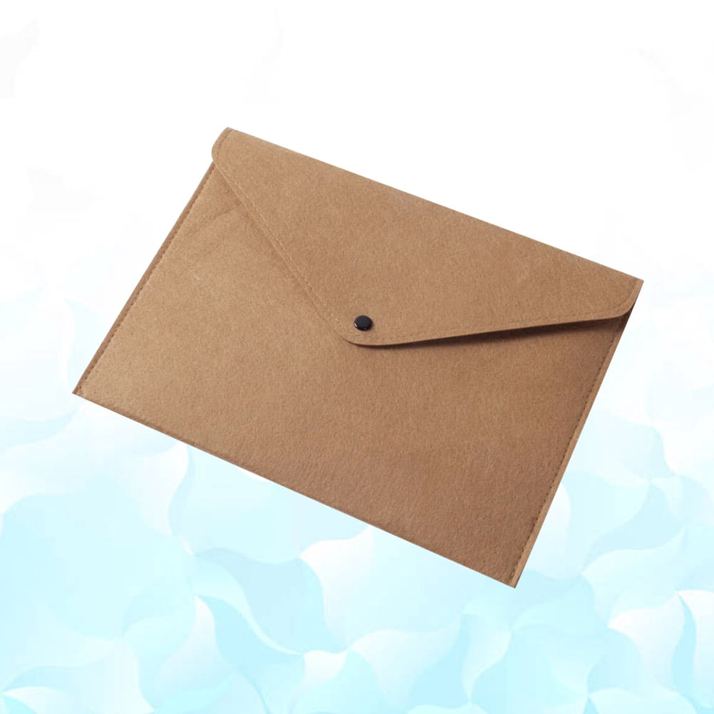 GETAJGHSD 1Set Document Carrier in Brown Felt for Travel Use A4 Size ...