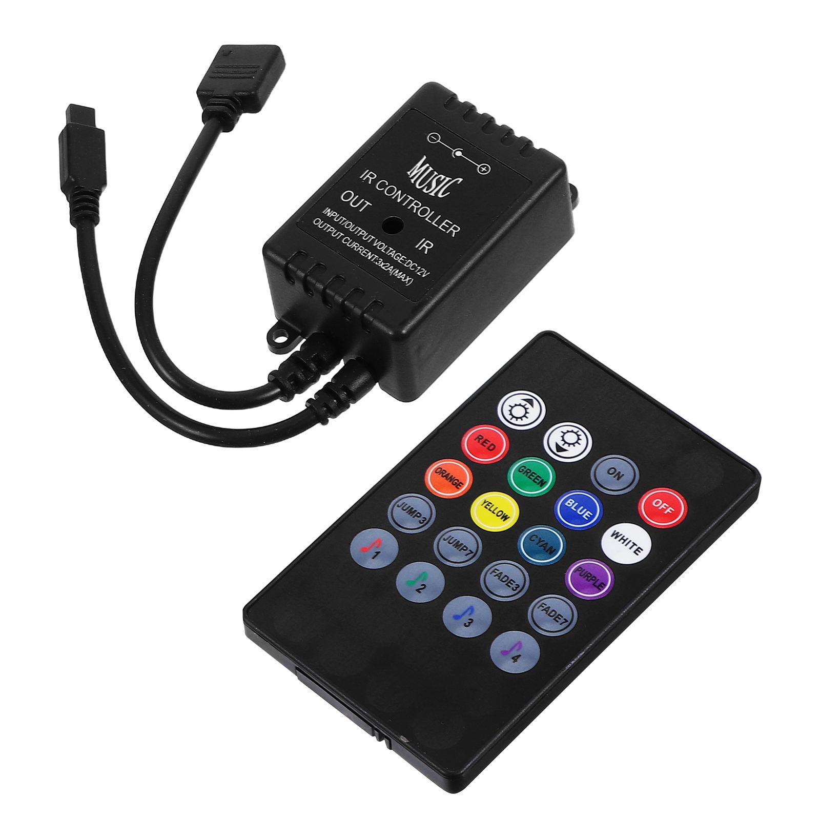 GETAJGHSD 1Pack Music Controller with Brightness Adjustment for RGB LED ...