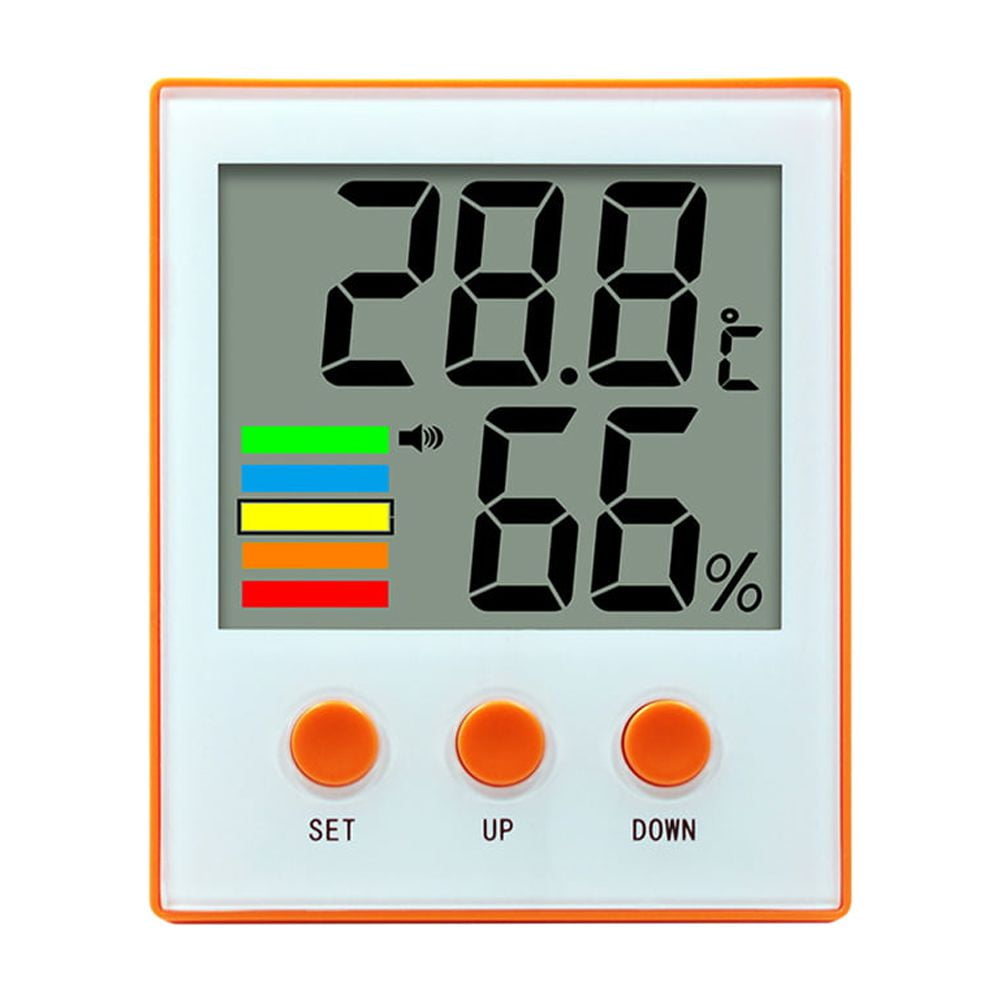 GETAJGHSD 1Set Orange Rectangular Digital Thermometer Hygrometer for ...