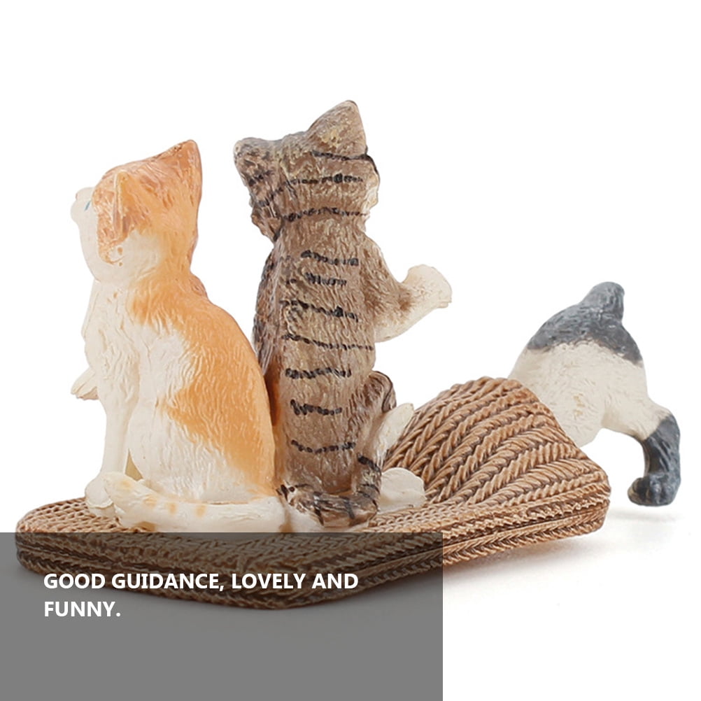 GETAJGHSD Realistic Cat Decoration Imitated Cat Model Plastic 1Pcs 2 ...