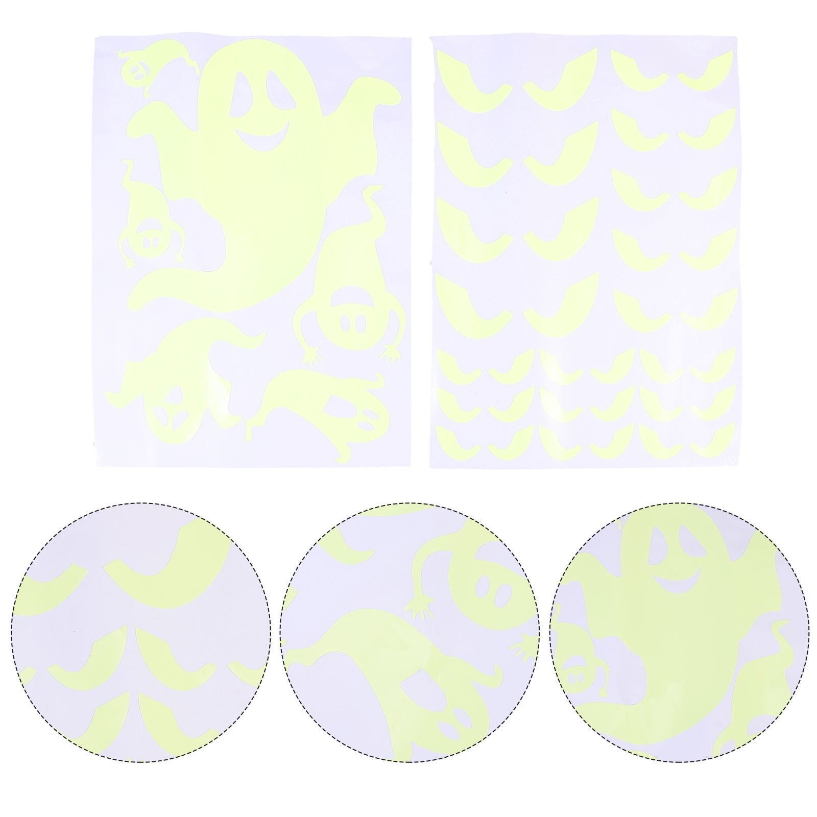 GETAJGHSD 2 Sheets Spooky Wall Decor Assorted Color PVC Square for 11 ...