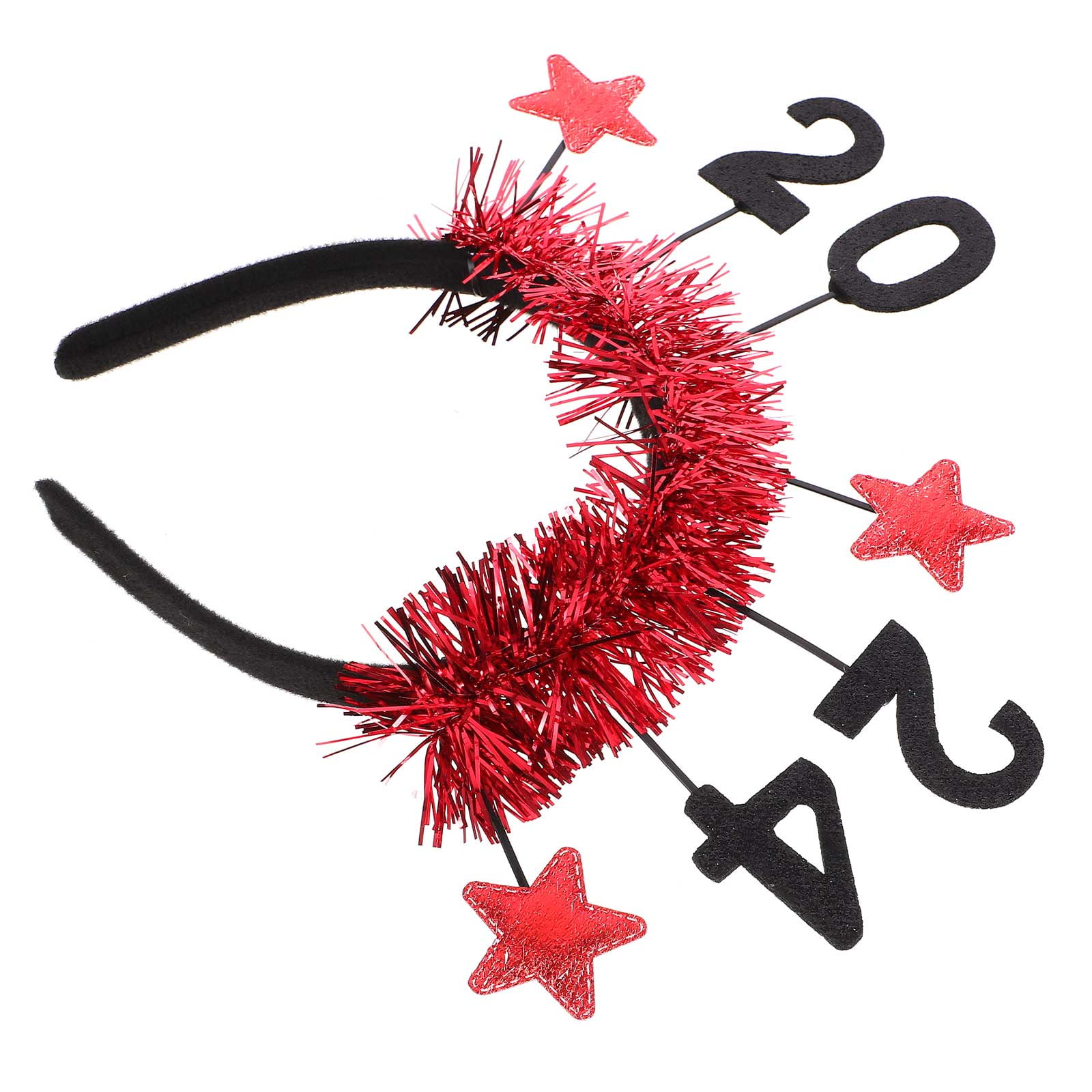 GETAJGHSD 2024 Red Fabric New Year Headband for Adults Party Hair Band ...