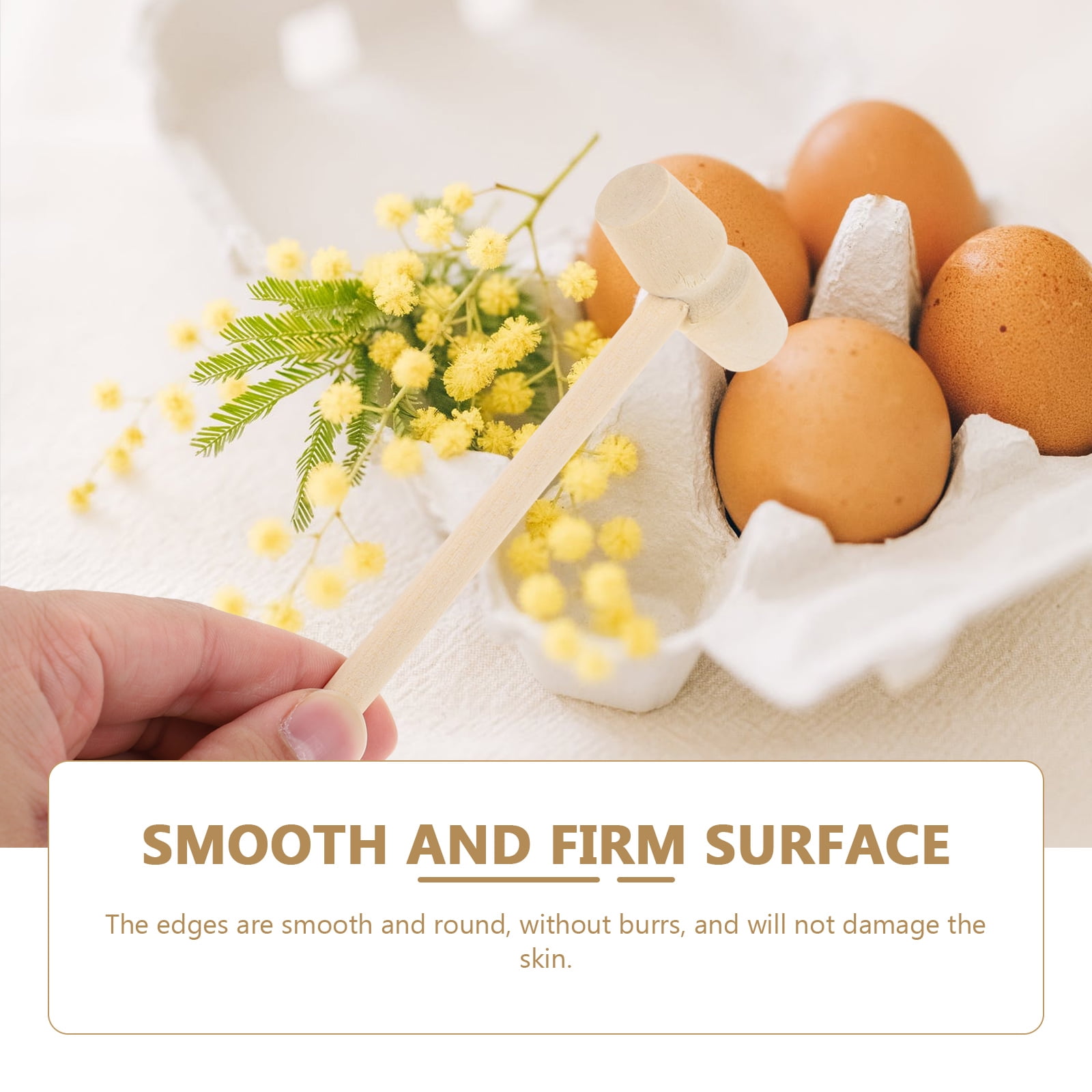 GETAJGHSD 20Pcs Mini Wooden Hammer Hammering Pounding Toys Beige For ...