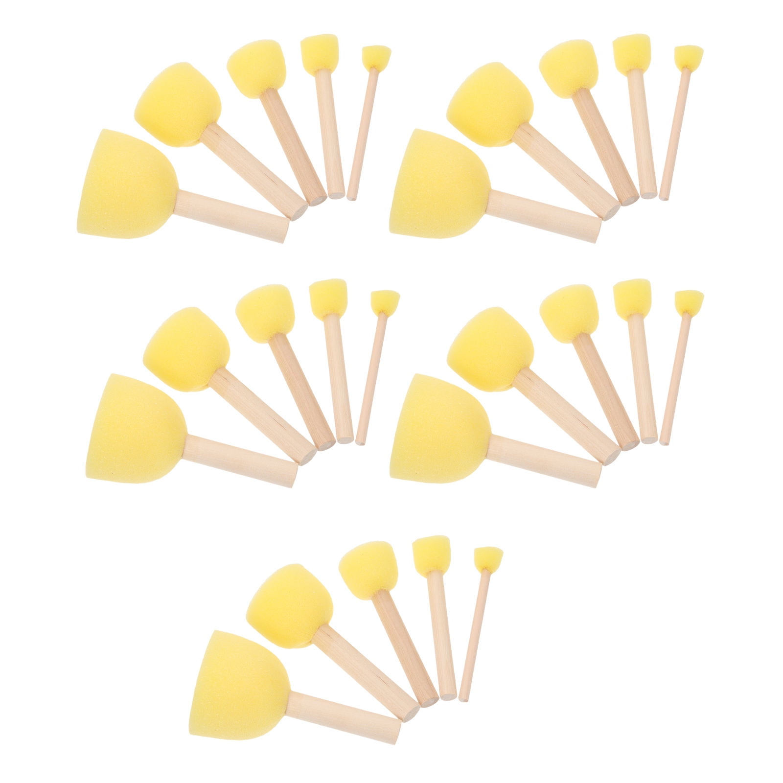 GETAJGHSD 25Pcs Sponge for Painting with Wood Handle for Diy Crafts and ...