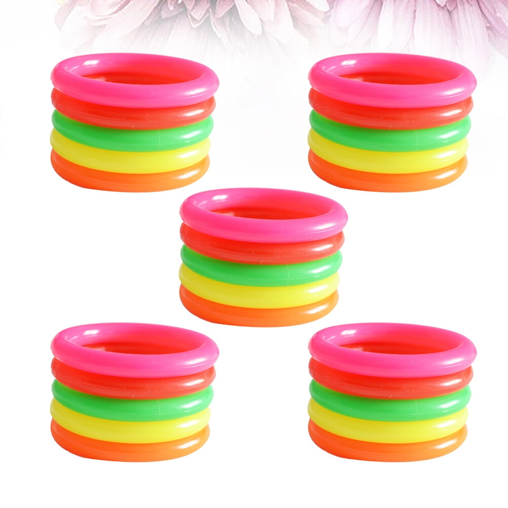 GETAJGHSD 25Pcs Toss Circle Rings Tabletop Ring Toss Assorted Color All ...