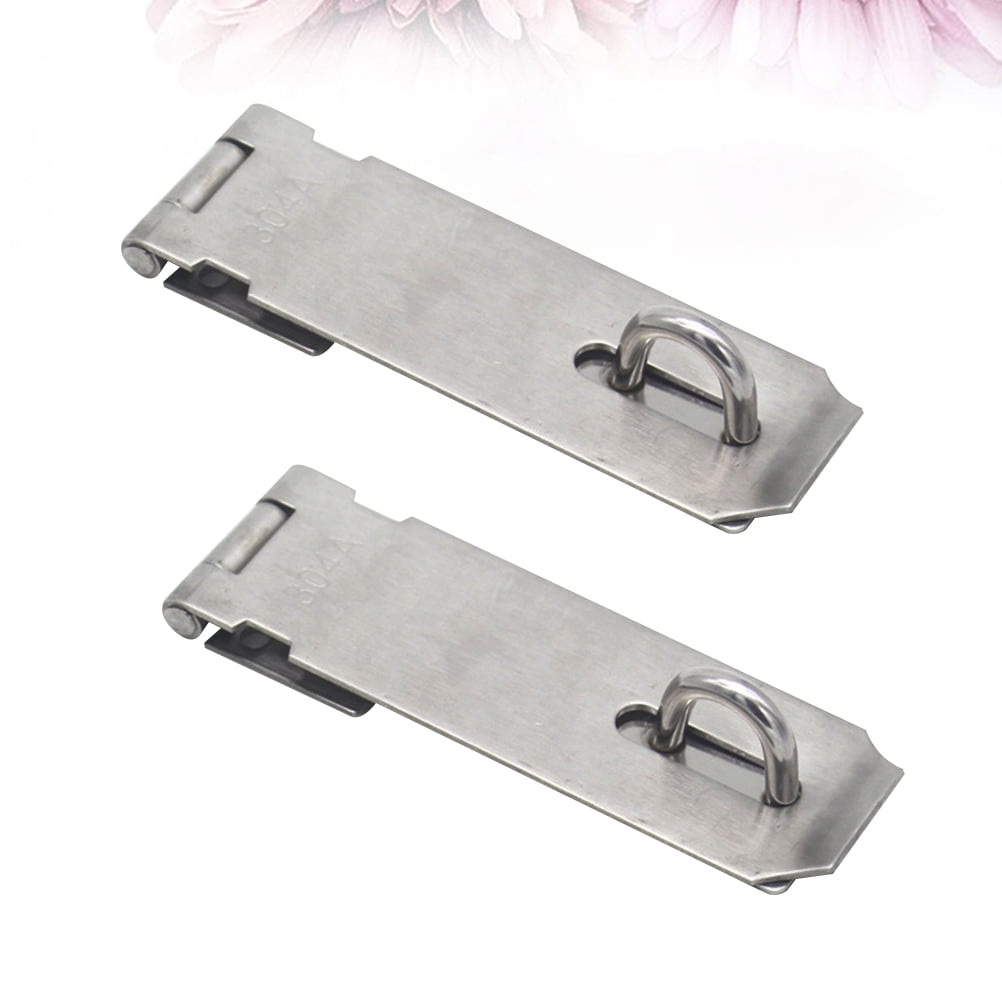 GETAJGHSD 2Pcs 4 Inches Silver Door Hasp for Gate and Garage Doors ...