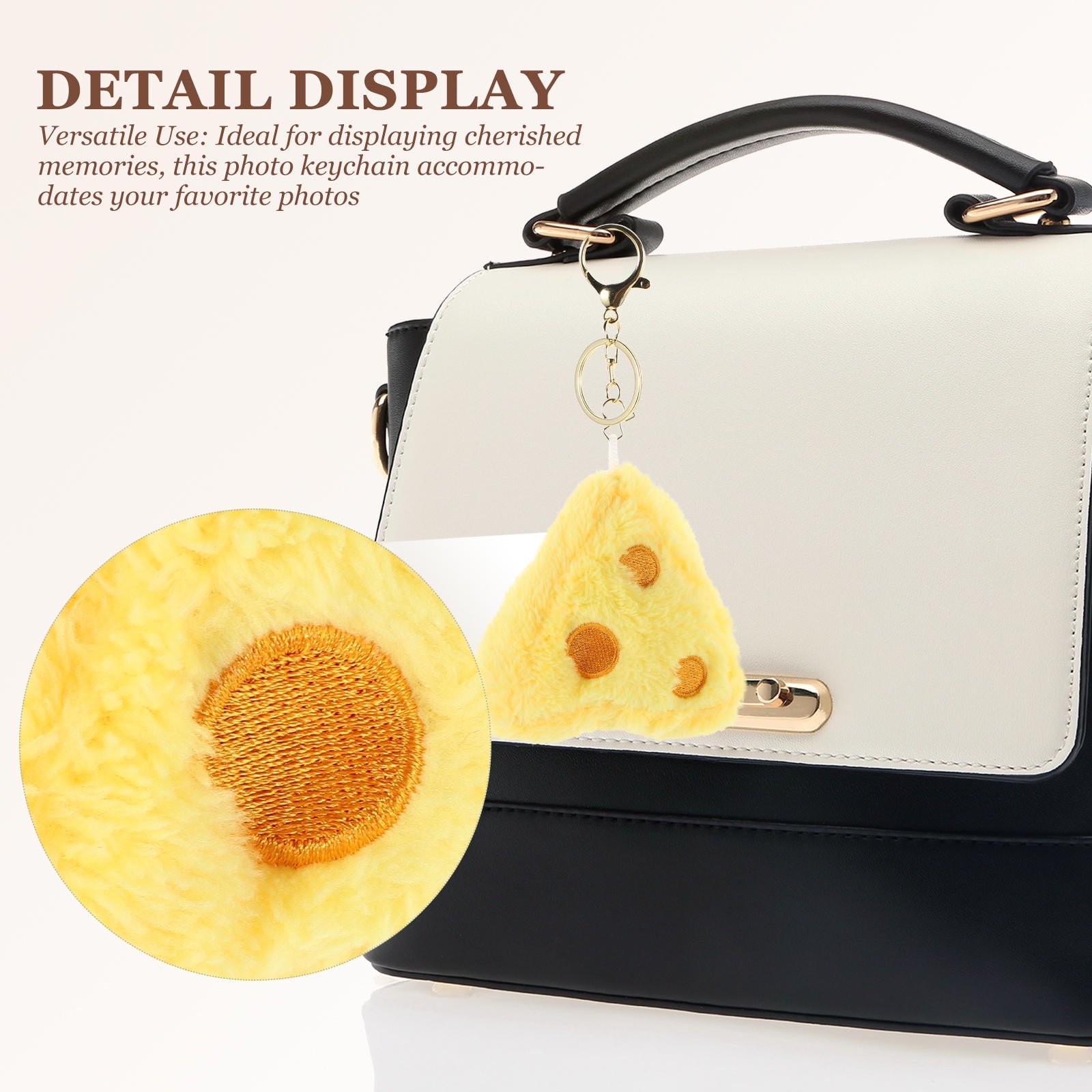 GETAJGHSD Cute Soft Yellow Cheese Keychain Plush Pendant for Decor 2Pcs ...