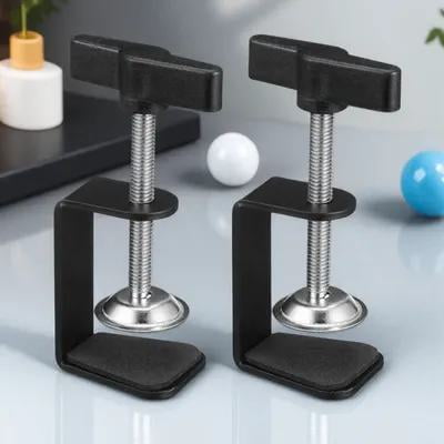 GETAJGHSD 2Pcs Desk C-Clamps Black Metal Base Adjustable Clips for ...